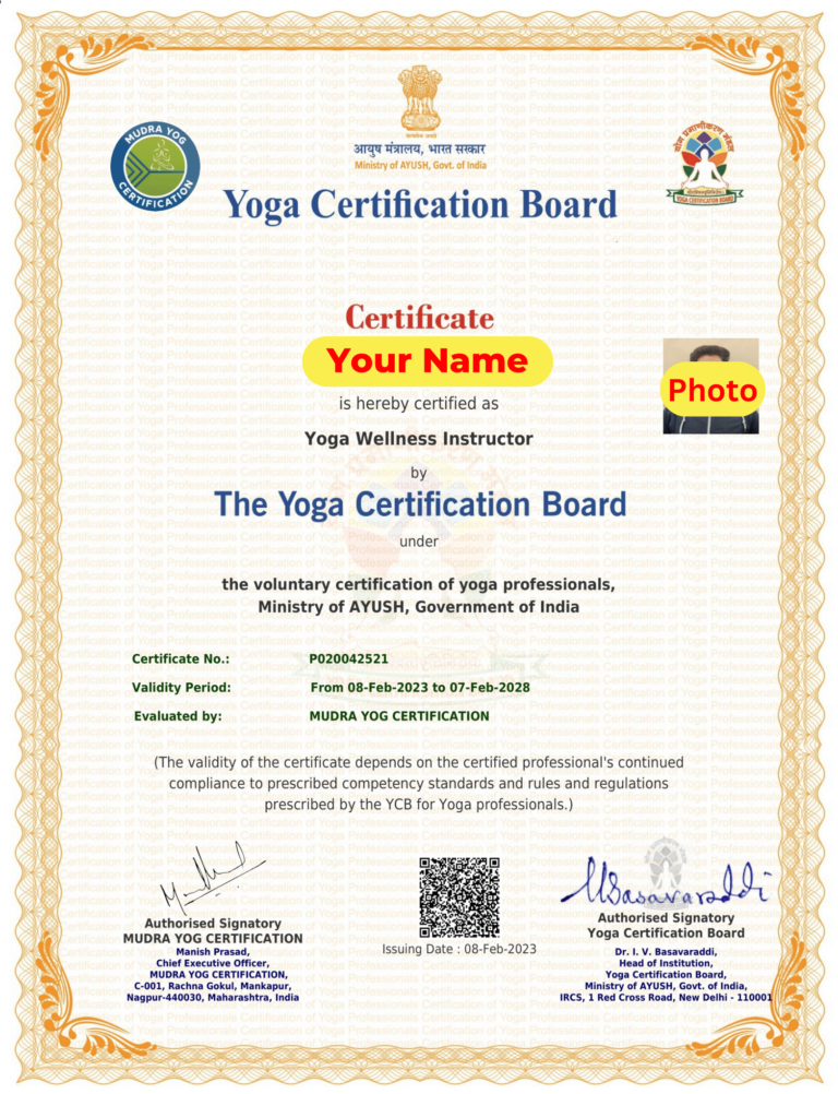 Yoga wellness Instructor Course (Level-2, YCB AYUSH)